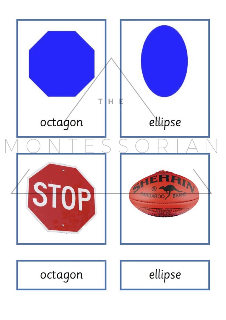 Geometric Plane Figures Three Part Cards (PDF) – The Montessorian